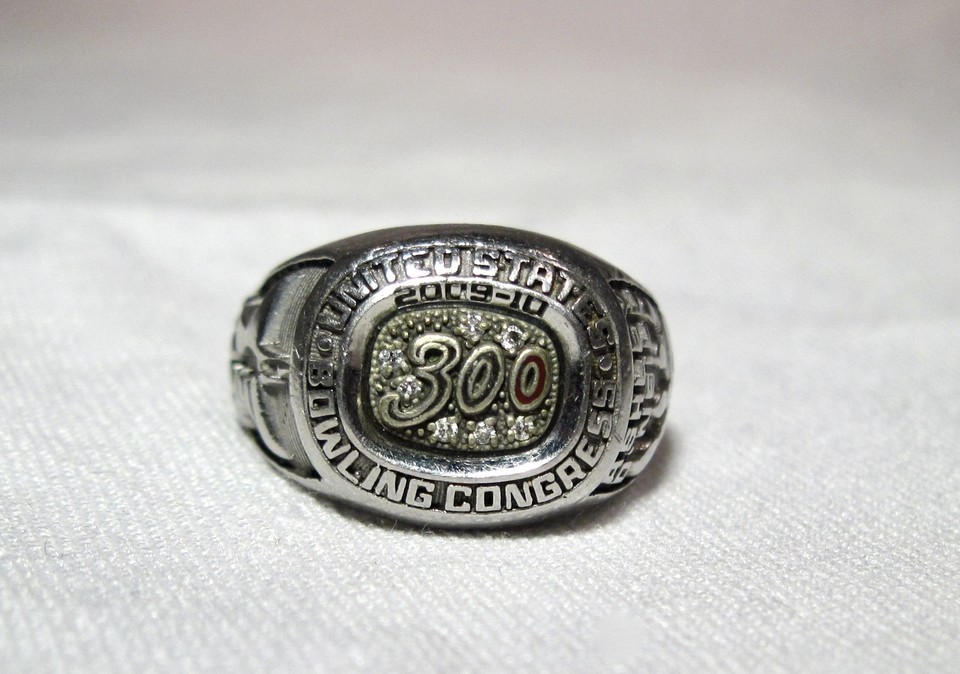 Keepsake Sterling American Bowling Congress 300 Game Ring Size 6 1/2 ...