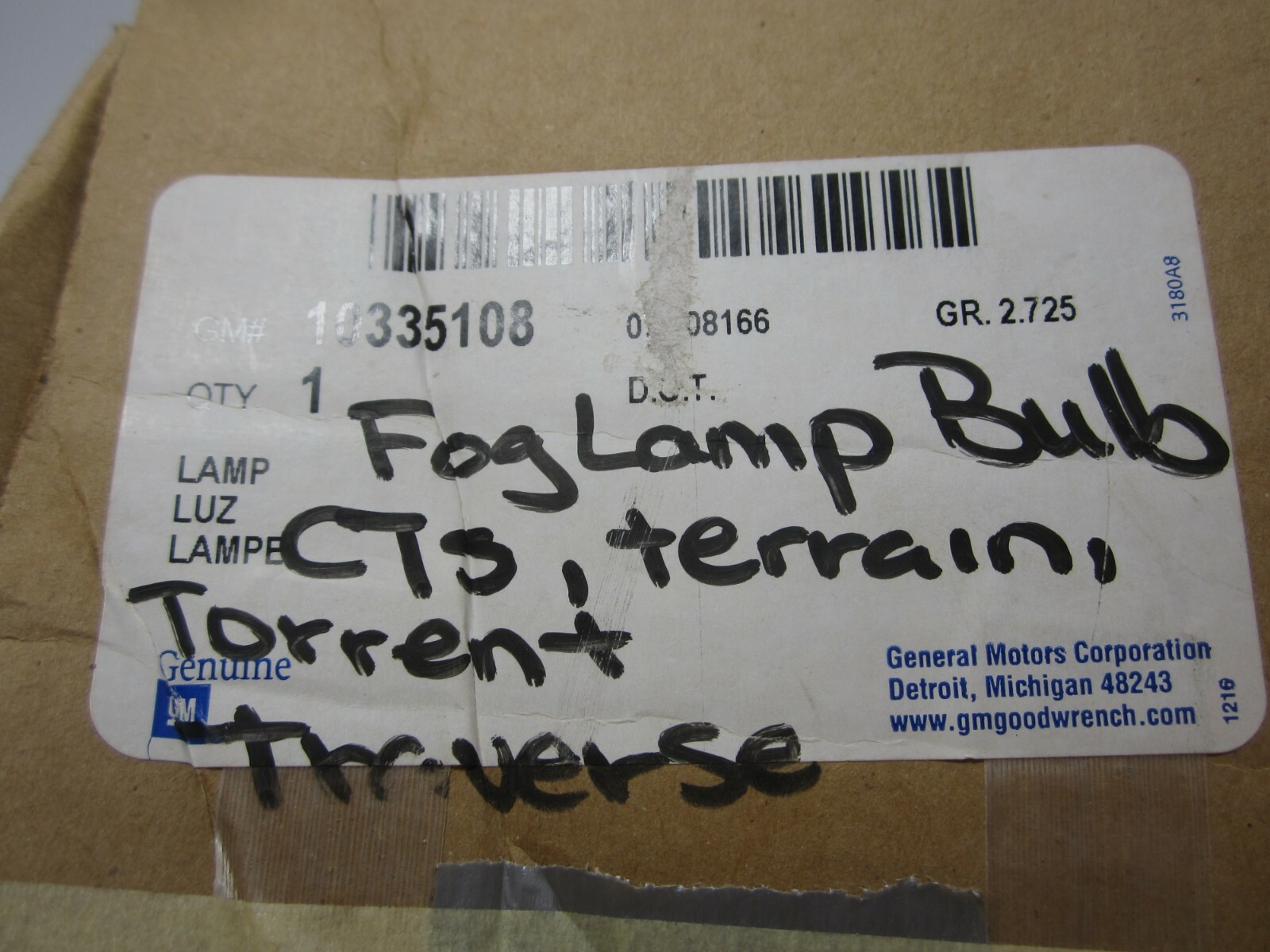 2005-2020 GM Front Fog Light Lamp Assembly OEM 10335108 | eBay