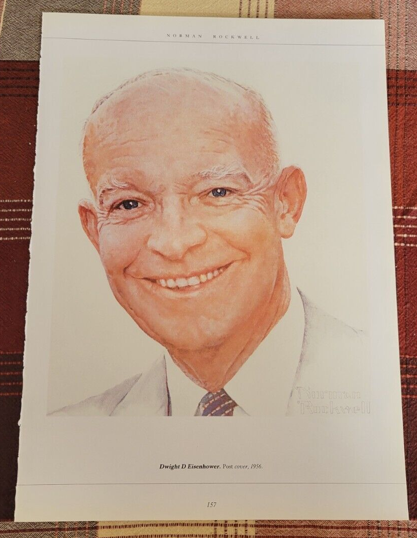 PORTRAIT OF DWIGHT D EISENHOWER Presidential Candidate by Norman Rockwell Print | eBay