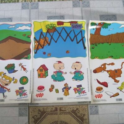 3 Sheets Nickelodeon's Rugrats Window Static Clings Blockbuster Play ...