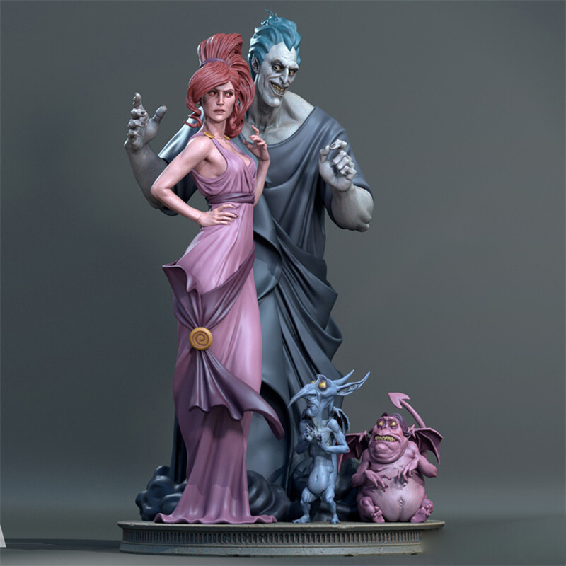 1/6 34cm Hades Megara 3D Print Garage Kit Figure Model Unpainted ...