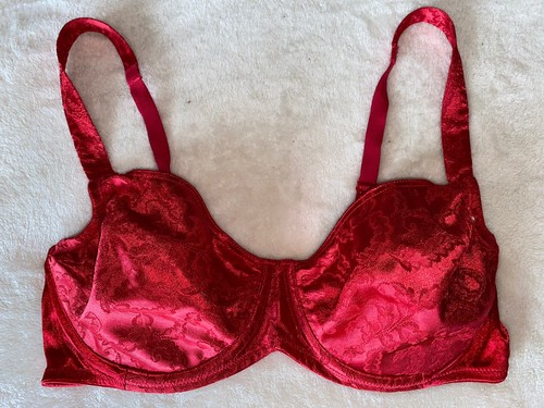 VANITY FAIR 75-045 Vintage Lingerie red BRA size 38 C underwire No ...