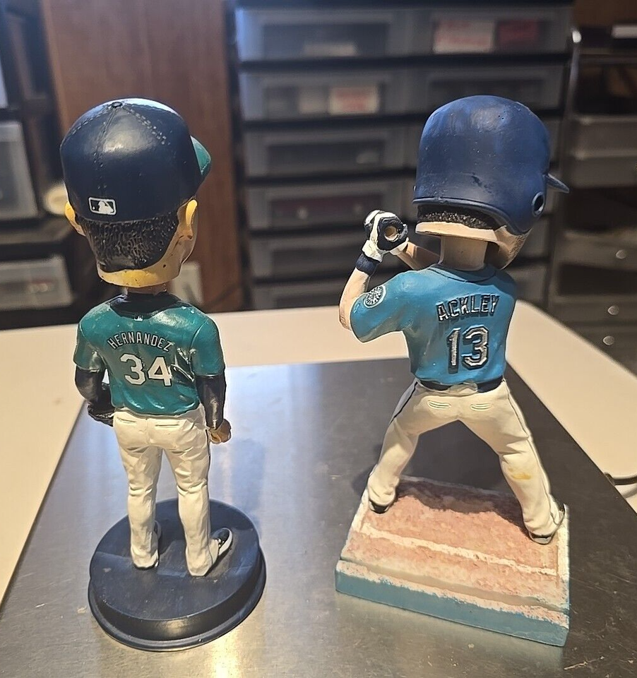 Lot of 2 Seattle Mariners Dustin Ackley & Felix Hernandez Bobbleheads ...