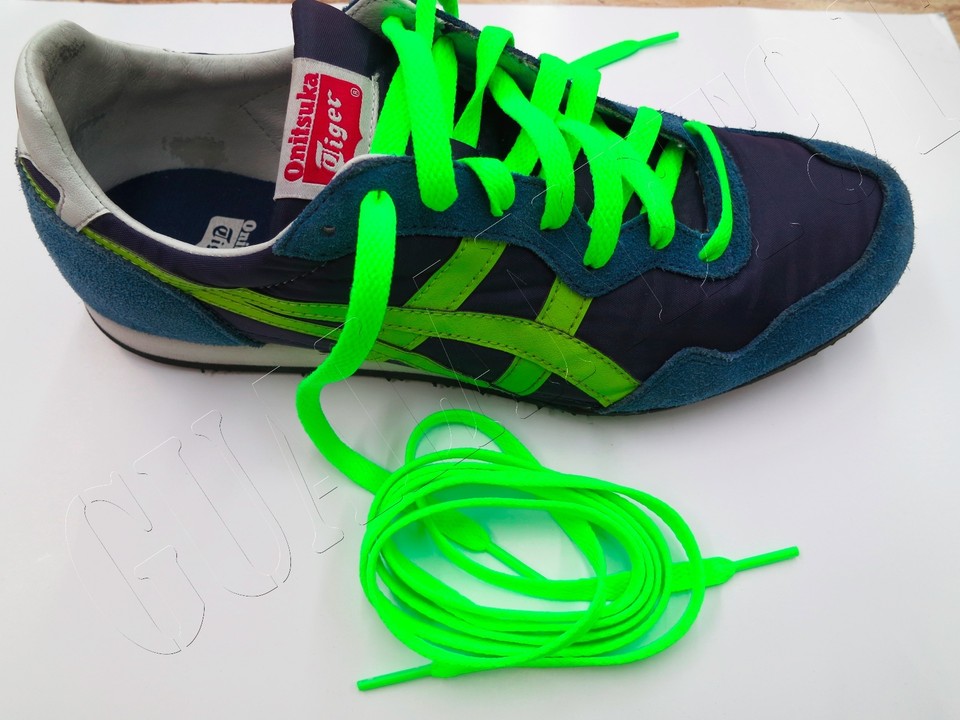 FLAT NEON Colored Shoelaces Sport Shoe Strings Athletic Sneakers Boot ...