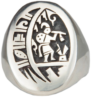 Hopi Native American Kokopelli Ring Size 13 1/2 by Daren Silas ...