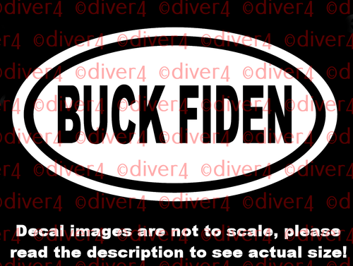Oval Buck Biden Vinyl Window Decal Bumper Sticker Made in the USA Anti ...