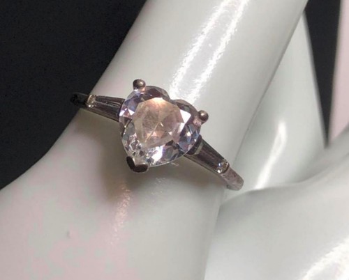 1547 RJ Graziano Avon Sterling silver signed RJ 925 heart CZ ring sz 7 ...