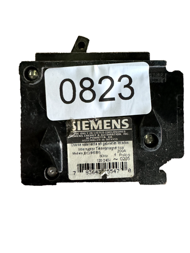 Siemens EQ9685 Circuit Breaker 200A 4-Poles 60 HZ | eBay