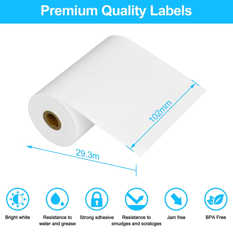 20x Continuous Length Paper Label Receipt Tape for Brother TD4000 ...