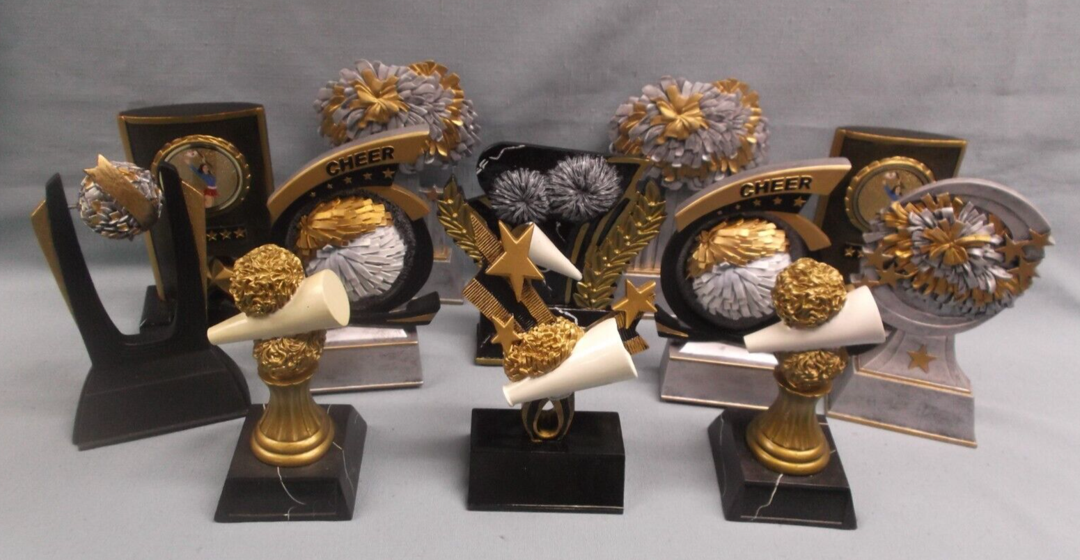 lot of 12 mixed lot of pon pon trophies awards clearance resins team ...