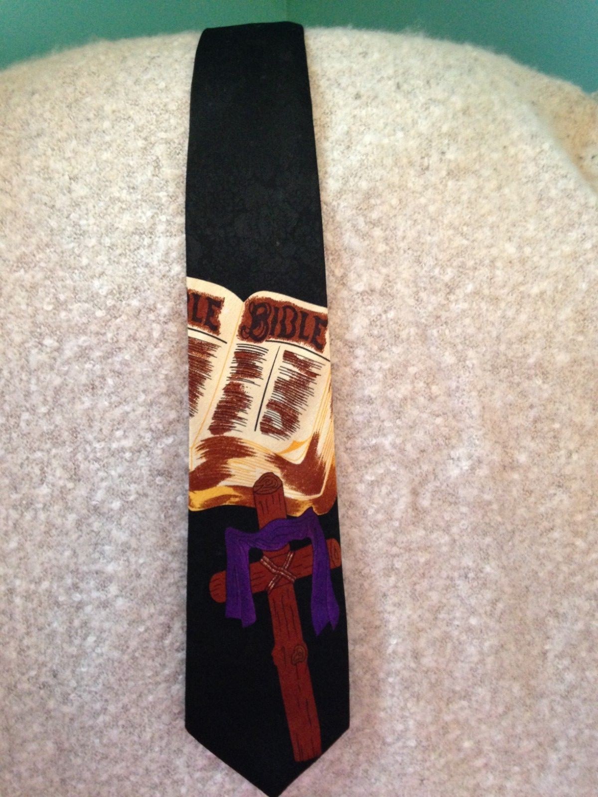 Men's Tie Bible Christian Cross Religious Necktie | eBay