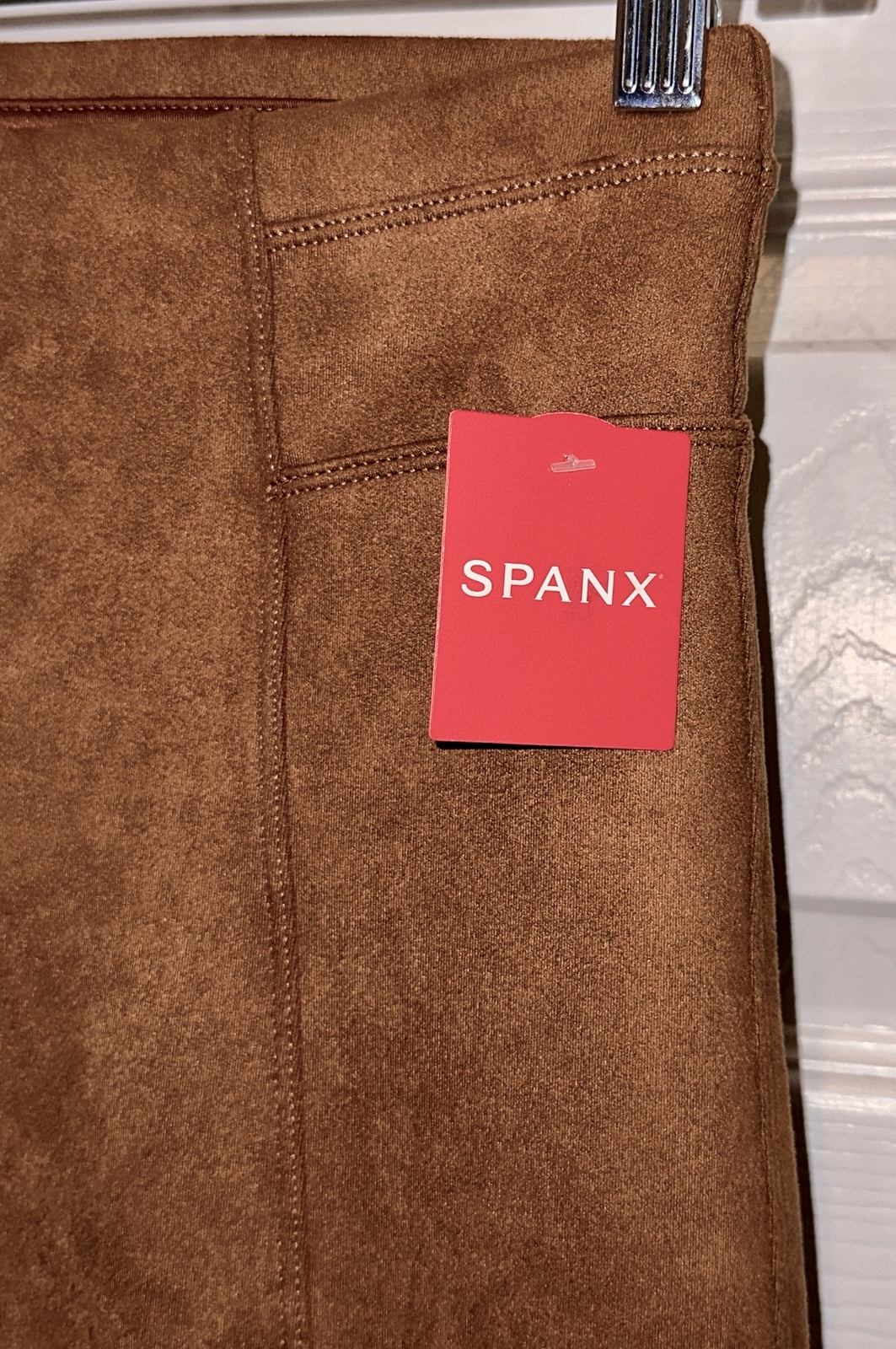 SPANX Faux Suede Rich Caramel Shaping Leggings NEW Womens Sz XS L ...