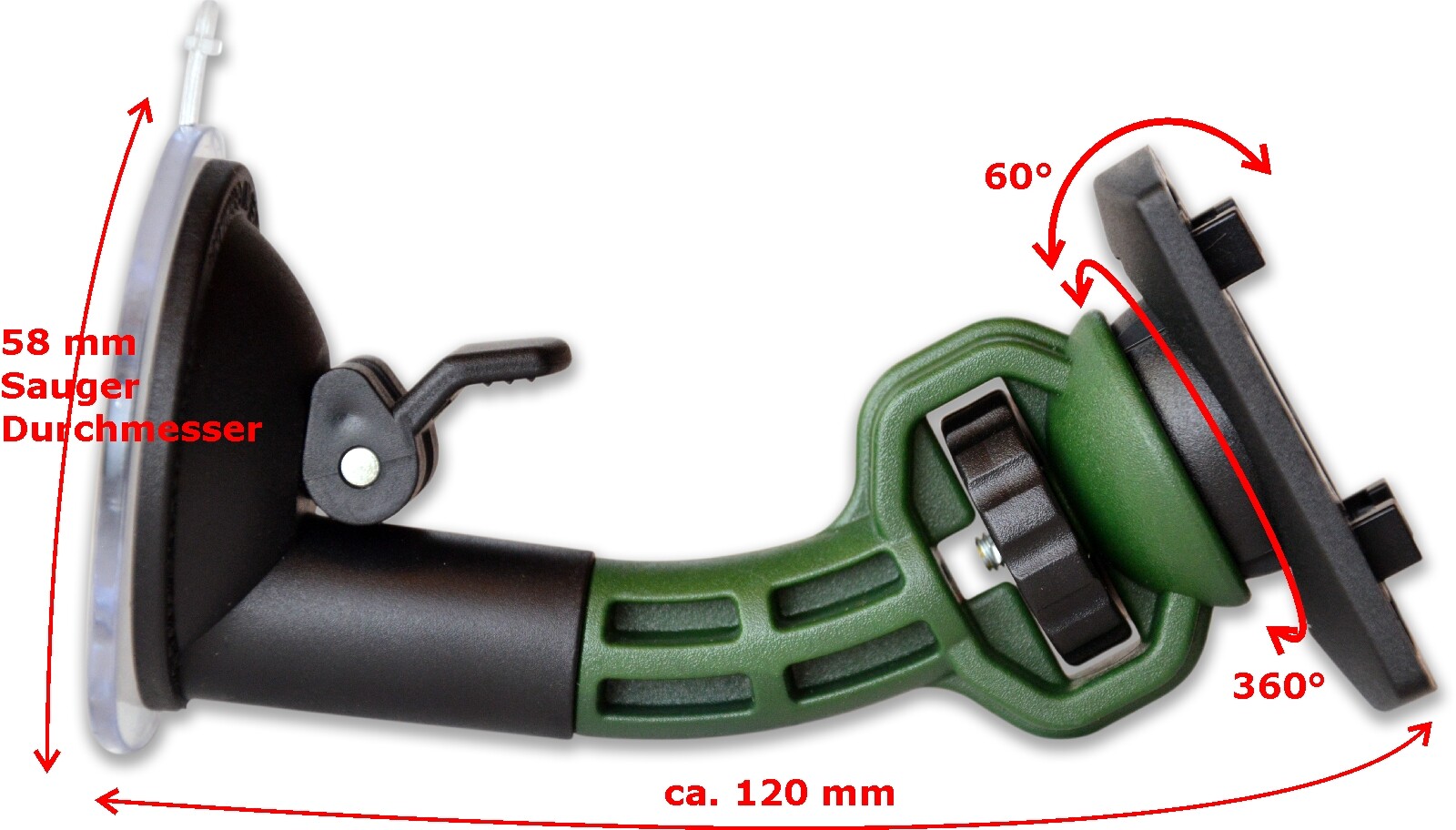 RICHTER / HR grüne Navi KFZ Auto 360° Halterung Halter für Becker Falk ...