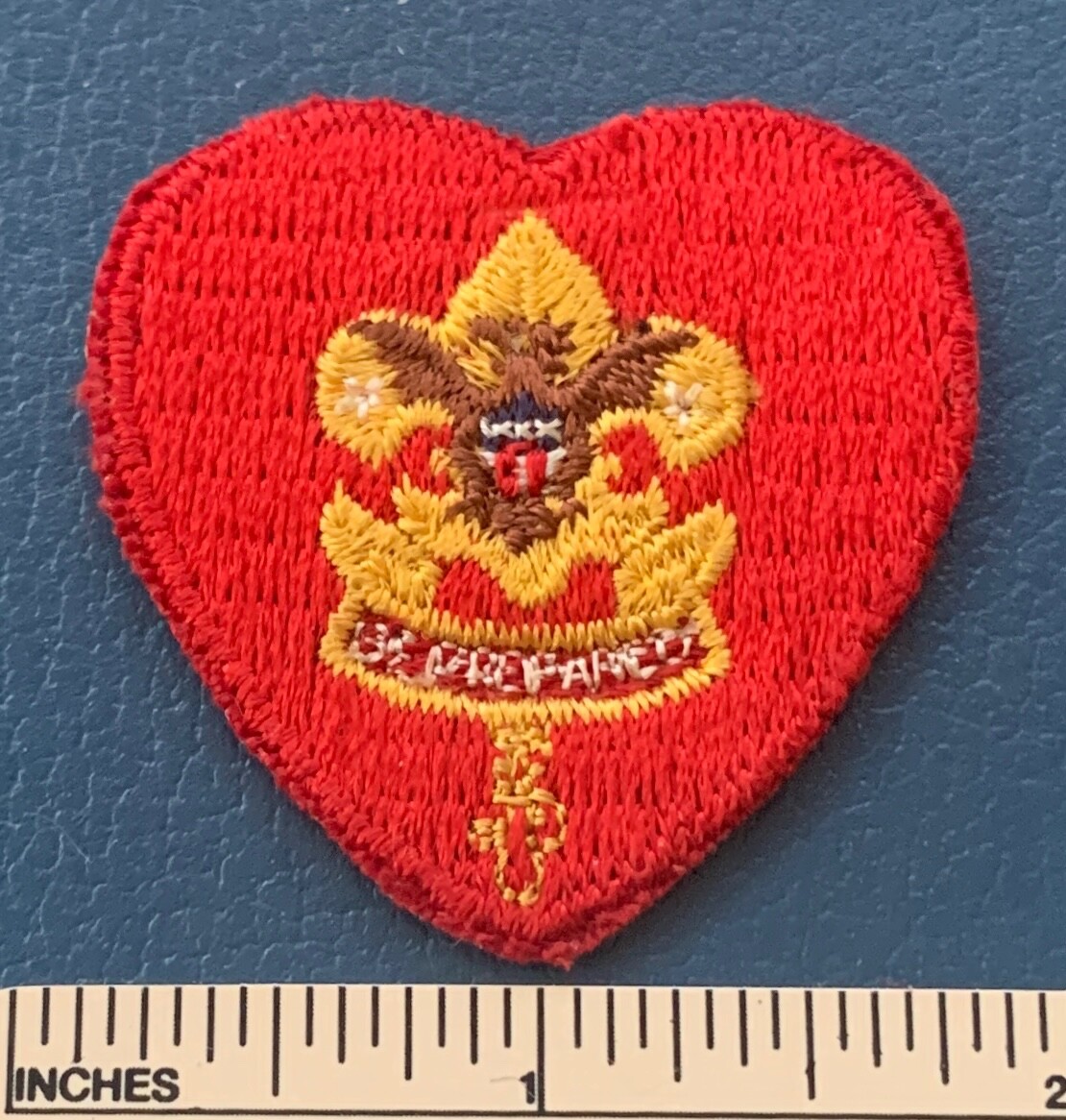 Vintage 1960s LIFE RANK Boy Scouts of America PATCH Red Heart BSA Award ...