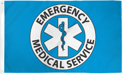 Emergency Medical Service Flag 3x5 EMS Banner Sign First Aid Infirmary ...
