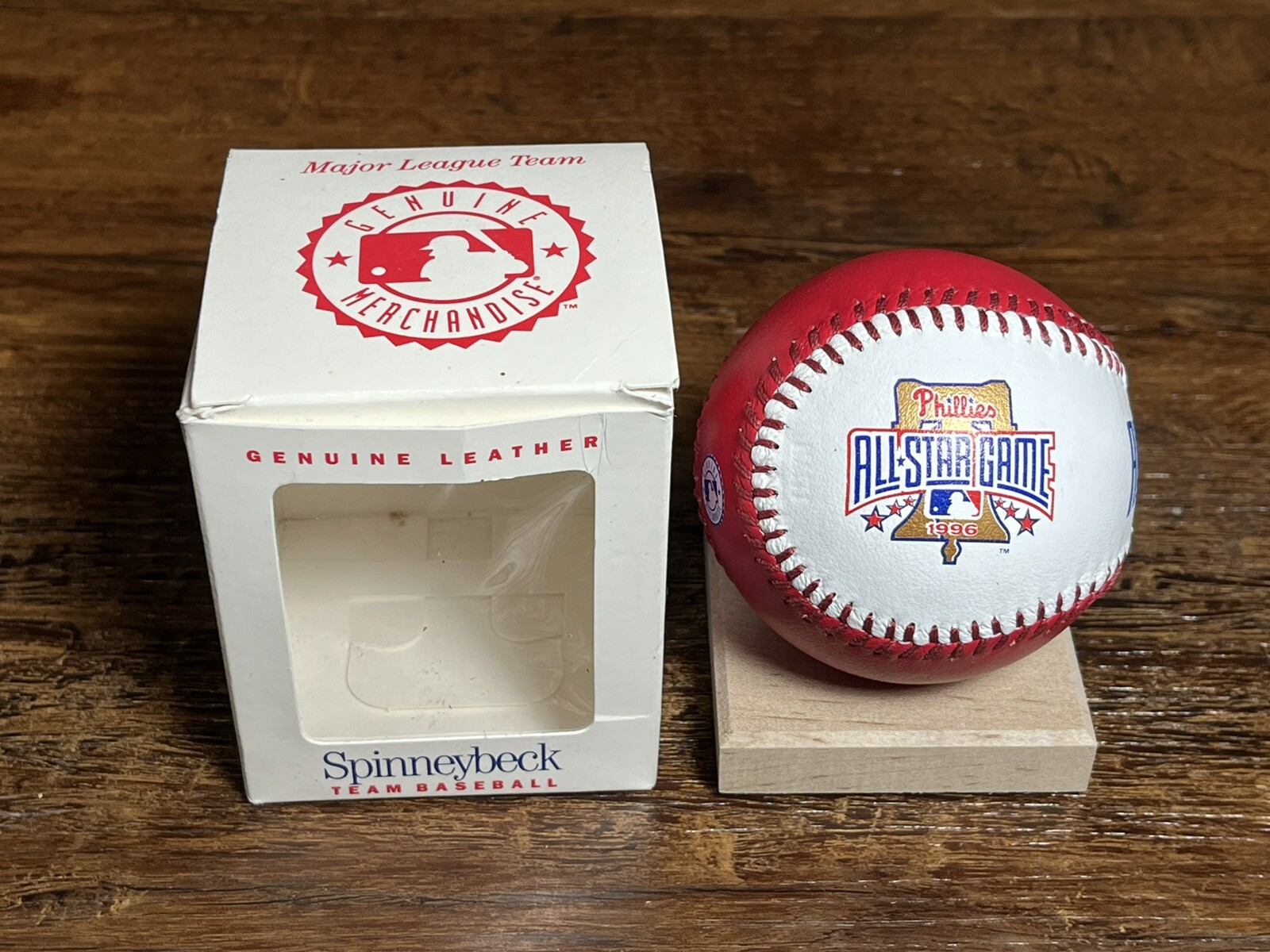 NOS Vtg 1994 Spinneybeck Leather Baseball PHILADELPHIA PHILLIES ...