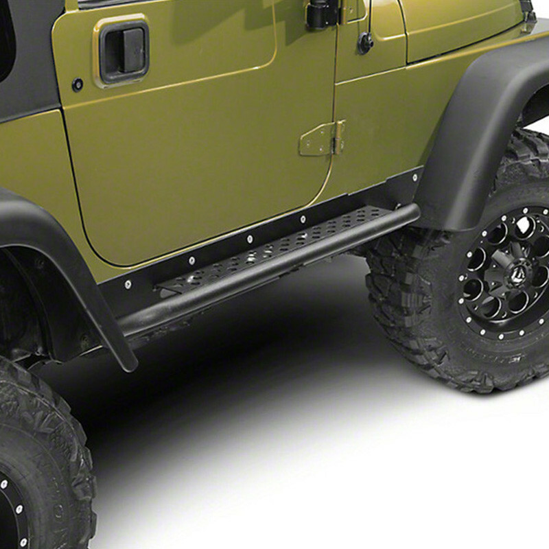 Pair Rocker Slider Guards Running Board Side Step for 1997-2006 Jeep ...