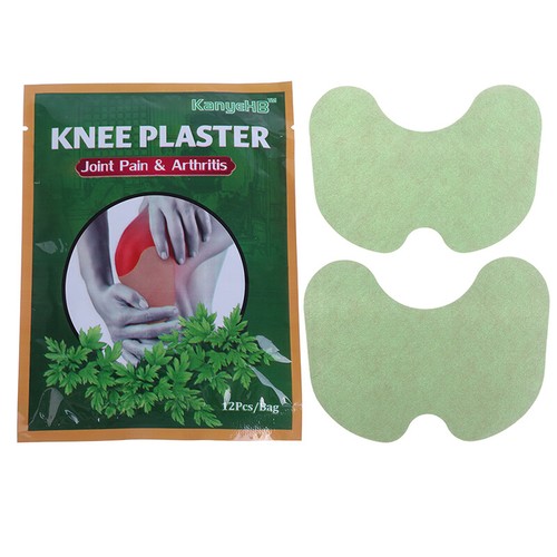 12Pcs Natural Wormwood Knee Pain Relief Patch Self-Heating Moxibustion ...