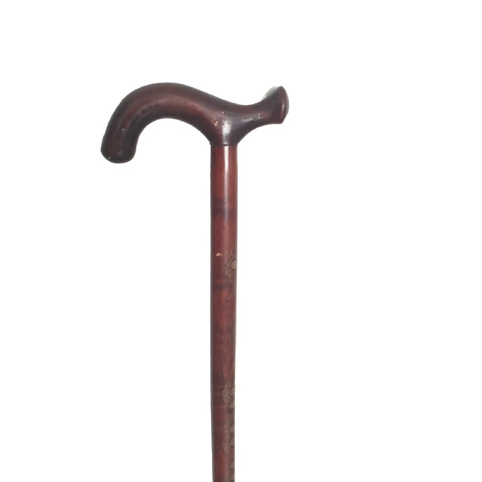 Vintage Old Age People Wooden Walking Support Stick Decorative With ...