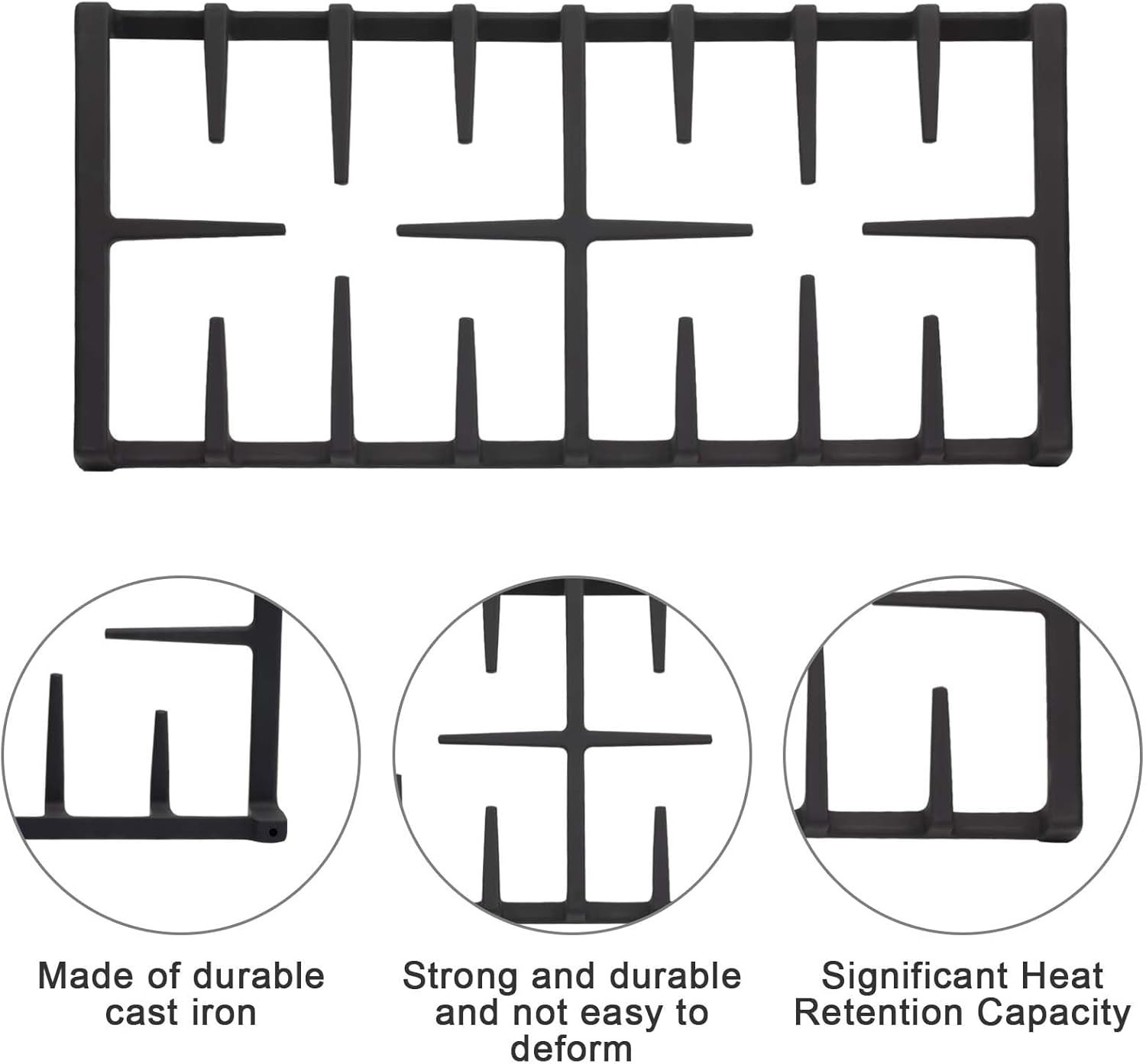 WB31X27150 Center Grate Replacement for GE Stove Parts, Cast Iron