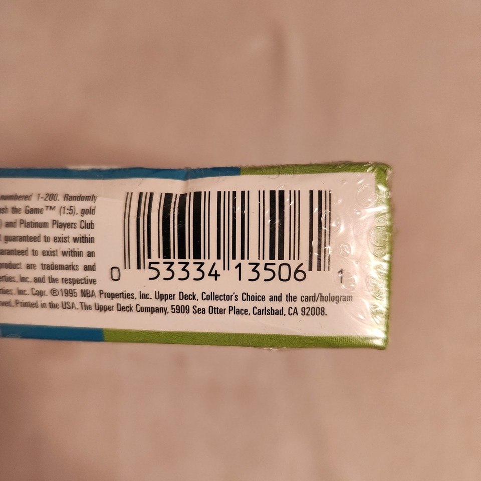 1995-96 UD Collector's Choice Basketball Series 2 Hobby Box - Factory ...