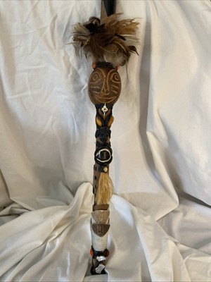 Unique Brazilian Carved Wood Face Blow Dart Gun Piranha 16” See | eBay