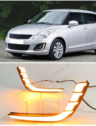 DRL Daytime Running Driving LED Light w/Turn Signal For Suzuki Swift ...