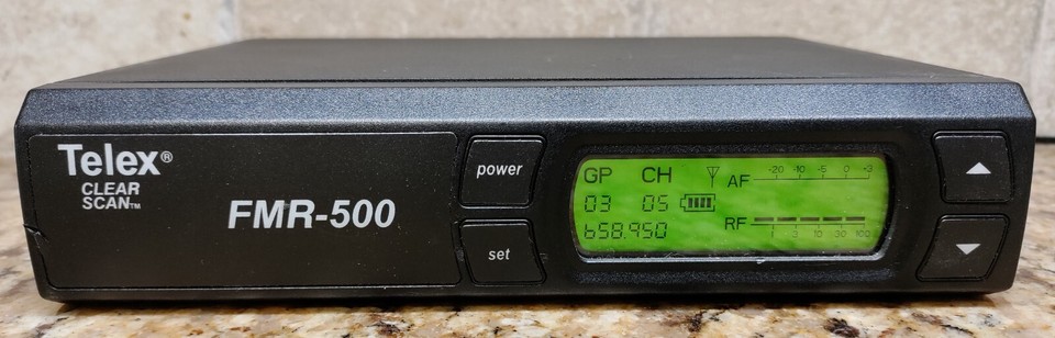 Telex FMR-500 Band A Wireless Microphone Receiver Antennas EV RE2 ...