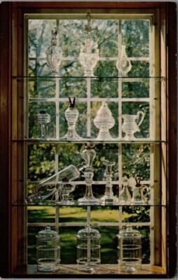 Clear Pressed Glass in Window 1800s Boston MA Cape Cod Sandwich Glass ...