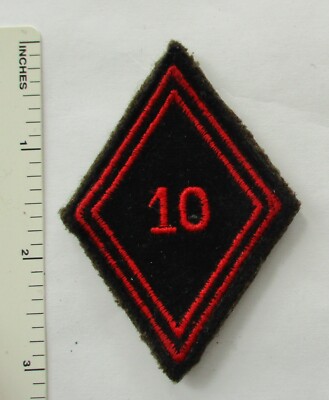 FRENCH ARMY 10th GENIE ENGINEERS SLEEVE DIAMOND PATCH Vintage ORIGINAL ...