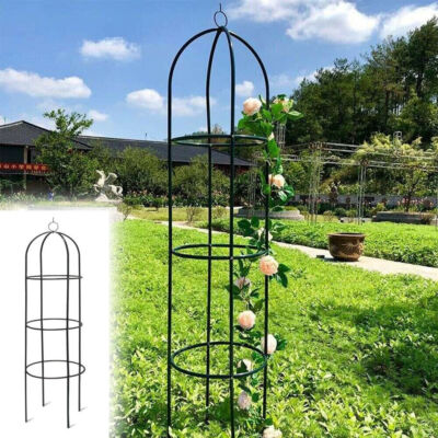 1.9M Outdoor Garden Metal Obelisk Climbing Twisting Plant Support Frame ...