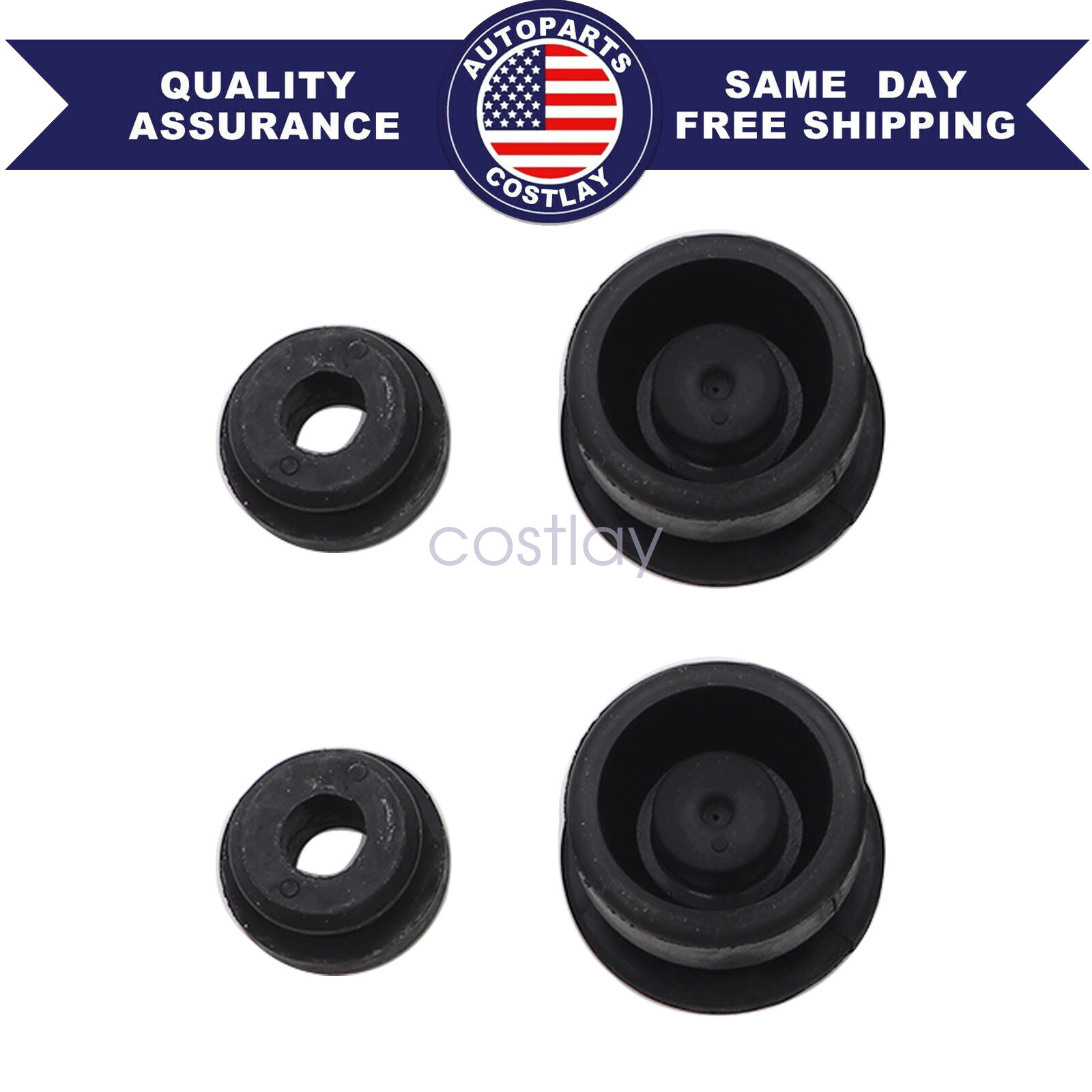 4Pcs Lower & Upper Radiator Rubber Mount Bushing Grommets For Honda ...
