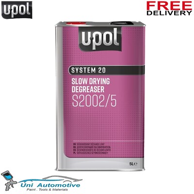U-POL SYSTEM 20 SLOW DRYING DEGREASER S2002/5 PANEL WIPE 5 LITRE Panel ...