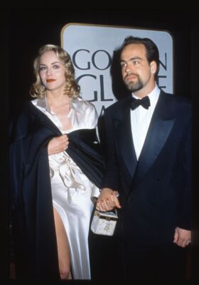 1995 ROBERT WAGNER & SHARON STONE Golden Globe Awards Original Slide | eBay
