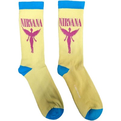 NIRVANA "ANGELIC" Socks Unisex US Size 8-12 New With Tags | eBay