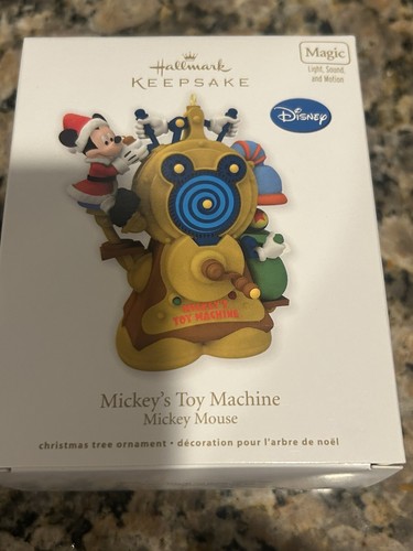 Hallmark Keepsake "Mickeys Toy Machine" Disney Ornament Magic Sound New ...