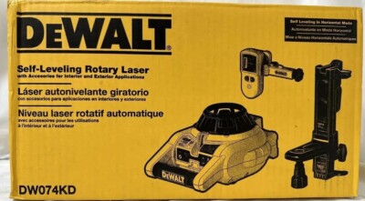 DeWalt DW074KD Heavy-Duty Self-Leveling Interior/Exterior Rotary Laser ...