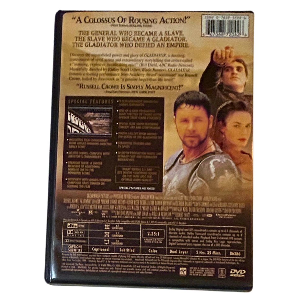 Russell Crowe Gladiator Signature Selection DVD Widescreen 667068720426 ...