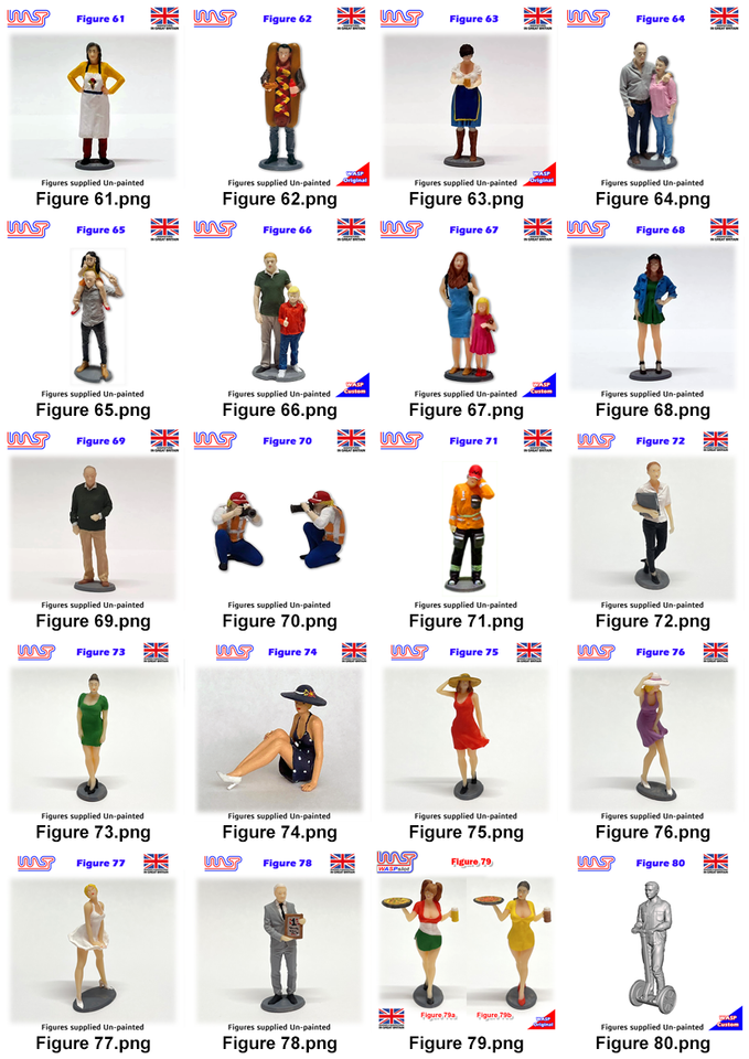 1/32 scale Figures - WASPslot, scenery, spectator, unpainted, people | eBay