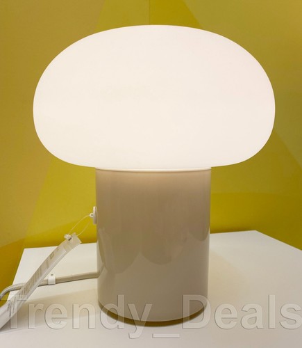 Ikea DEJSA Table Lamp Beige/Opal Glass Mushroom 11" Latest Modern - New ...