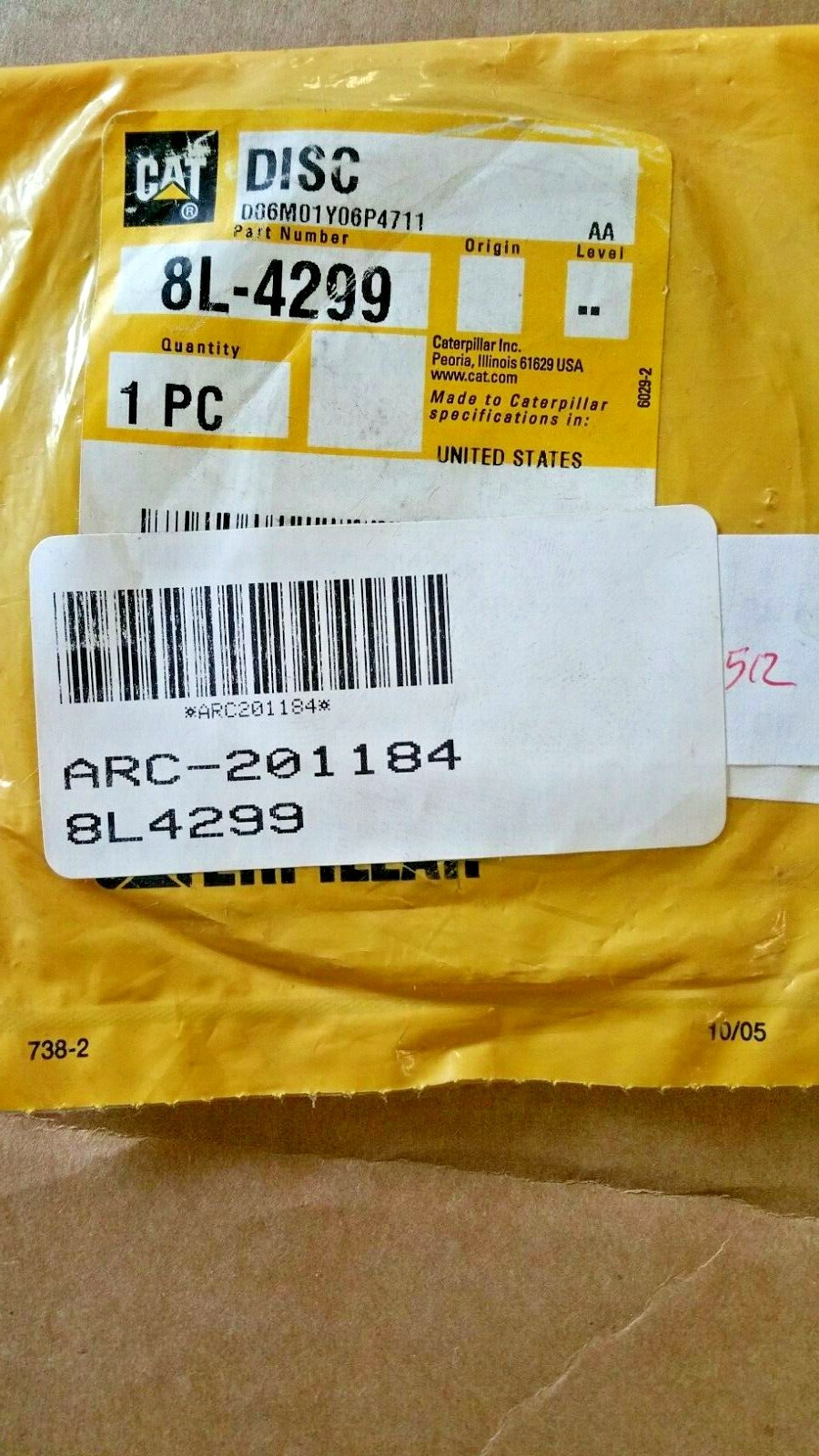 CATERPILLAR DISC PN 8L-4299 | eBay