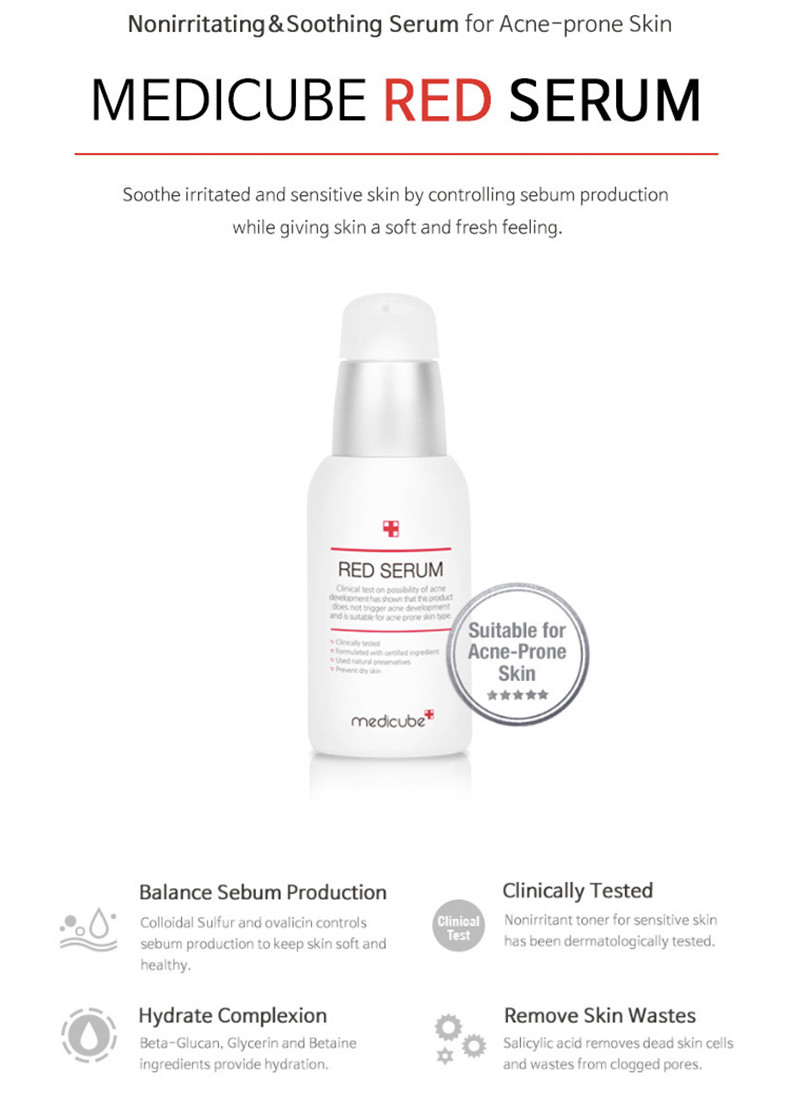 MEDICUBE Red Trouble Serum 2.0 30ml for Acne Sensitive Skin Sebum ...