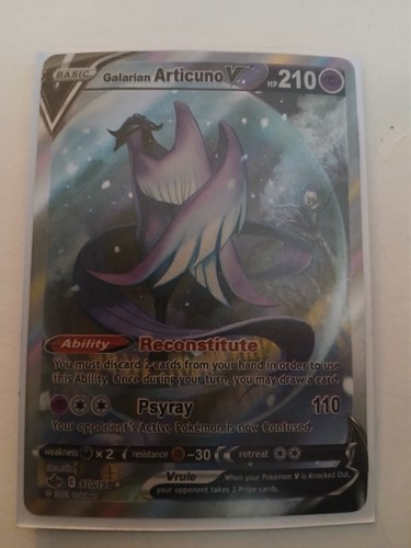 Galarian Articuno V (Alternate Full Art)170/198 Swsh06: Sword & Shield ...