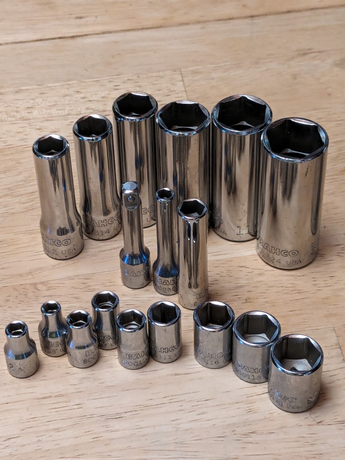 (SKU-SFR) BAHCO USA SOCKETS 1/4DR. 3/8DR. SHALLOW DEEP 6 POINT (Snap-On ...