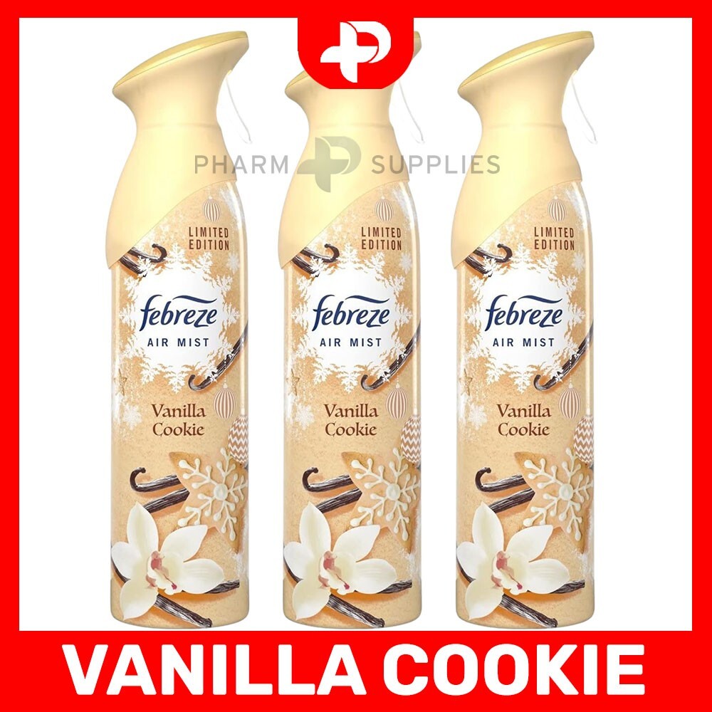 Febreze Vanilla Cookie Air Mist Air Freshener Spray 300ml - Pack of 3 ...