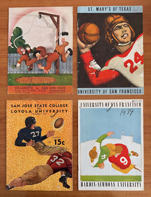Lot of 4 - 1930s NCAA COLLEGE FOOTBALL PROGRAM PROGRAMS SPORTS ...