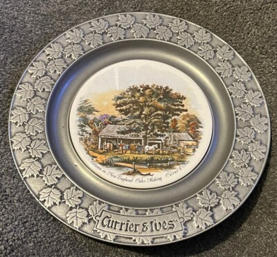 Currier & Ives "Autumn in New England - Cider Making" Carson Pewter ...