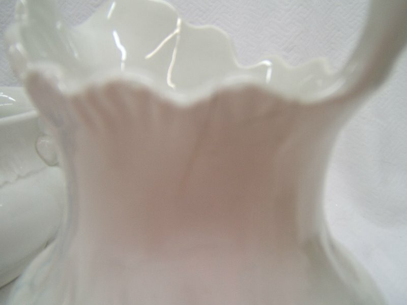 V P Co Vodrey Pottery Admiral Chamberpot and Picher Blue Roses 2 Pieces ...