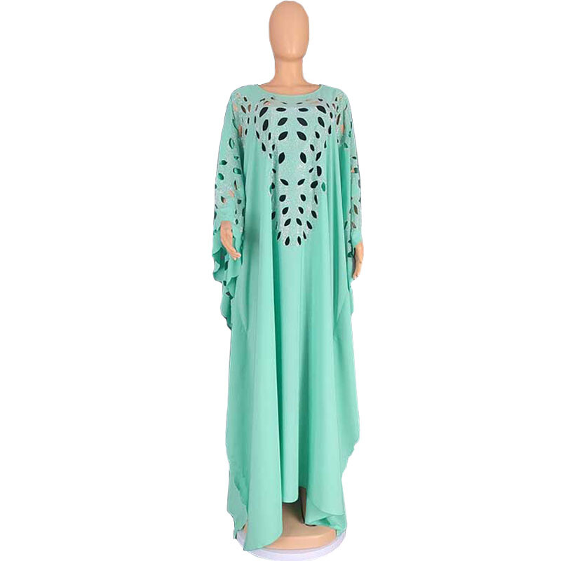 African Dashiki Long Maxi Dress Women Muslim Abaya Robe Kaftan Oversize ...