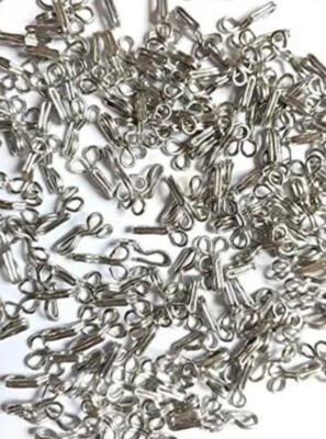 100PCS Hook Tailoring Material Ladies Silver Blouse Hook Each Pack ...